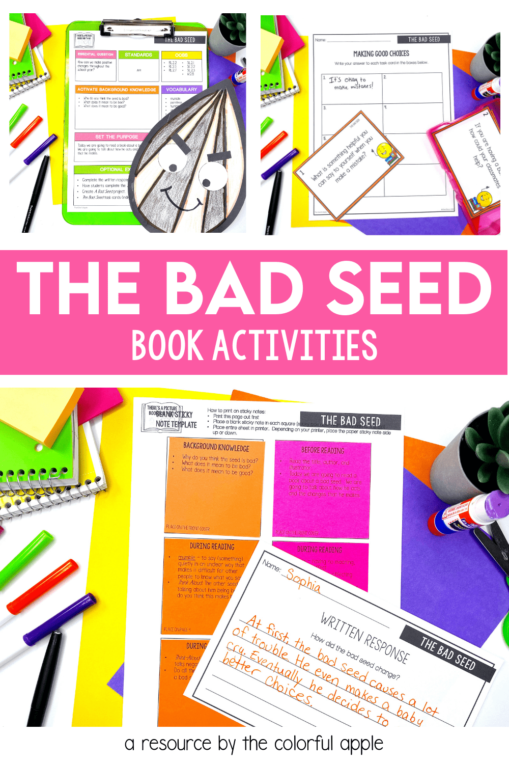 The Bad Seed Book Activities