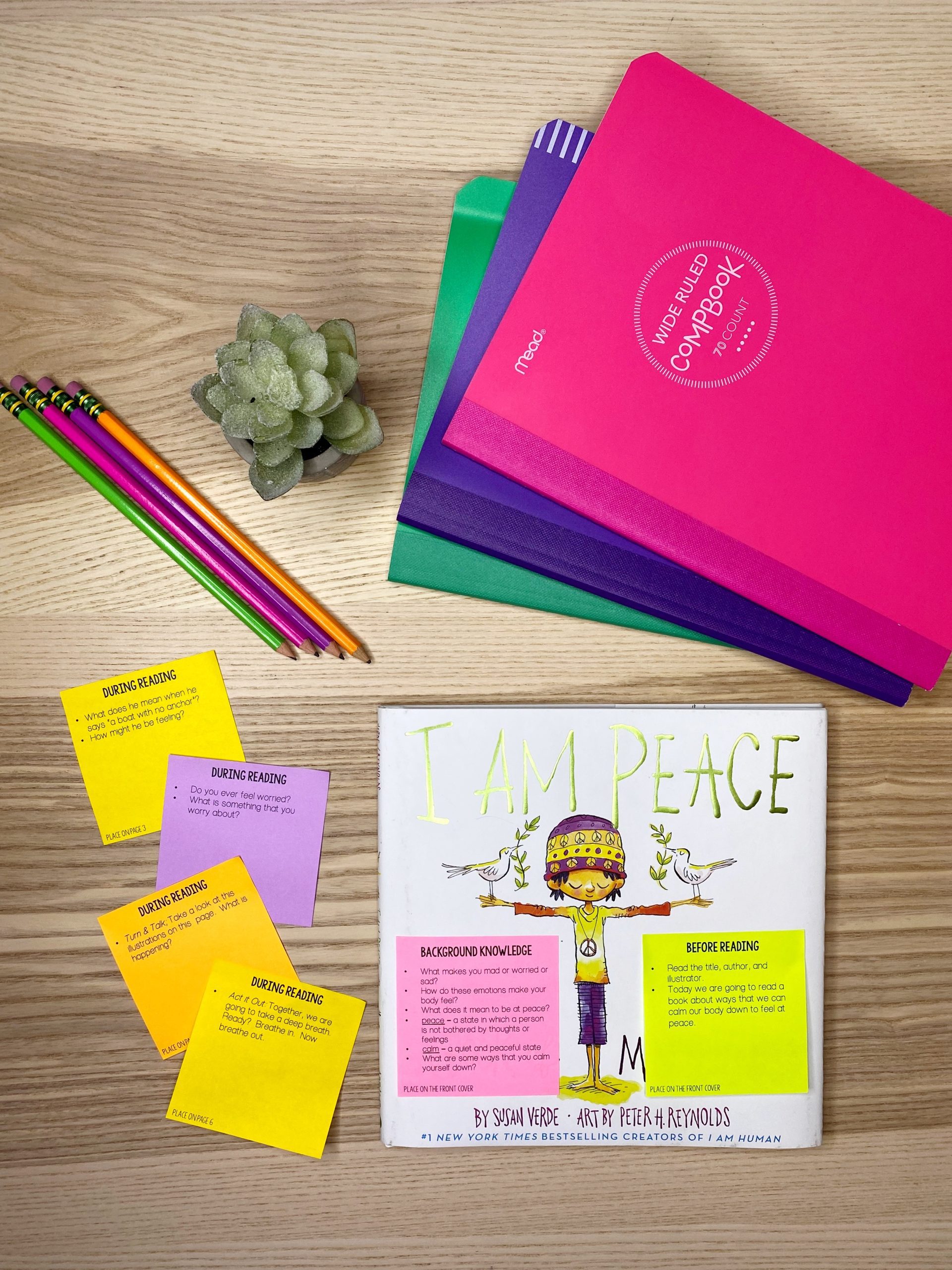 Practicing Calming Strategies with I am Peace - The Colorful Apple